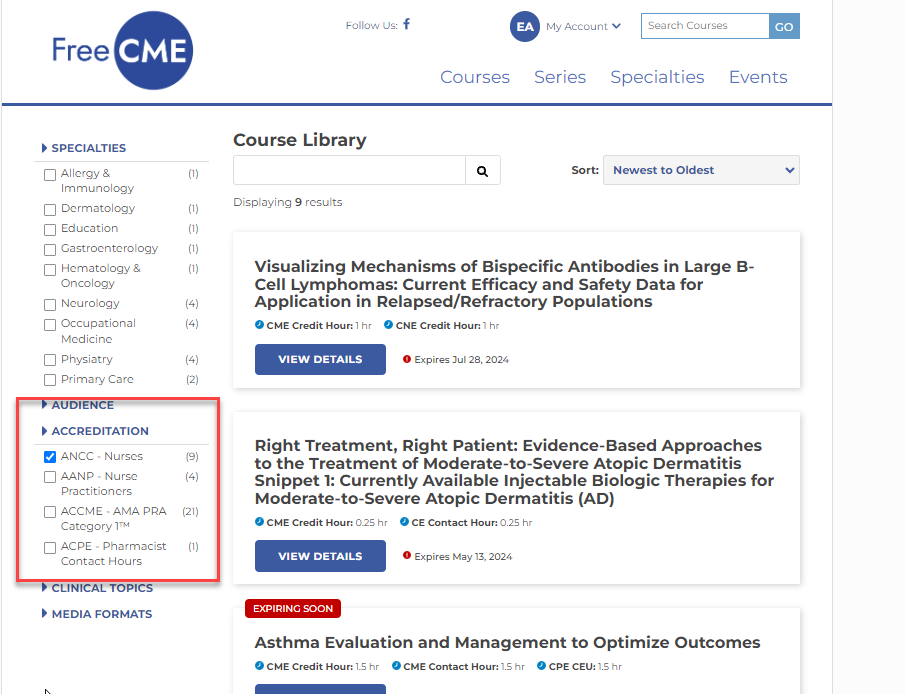 How to Find and Add Courses to Your FreeCME Account